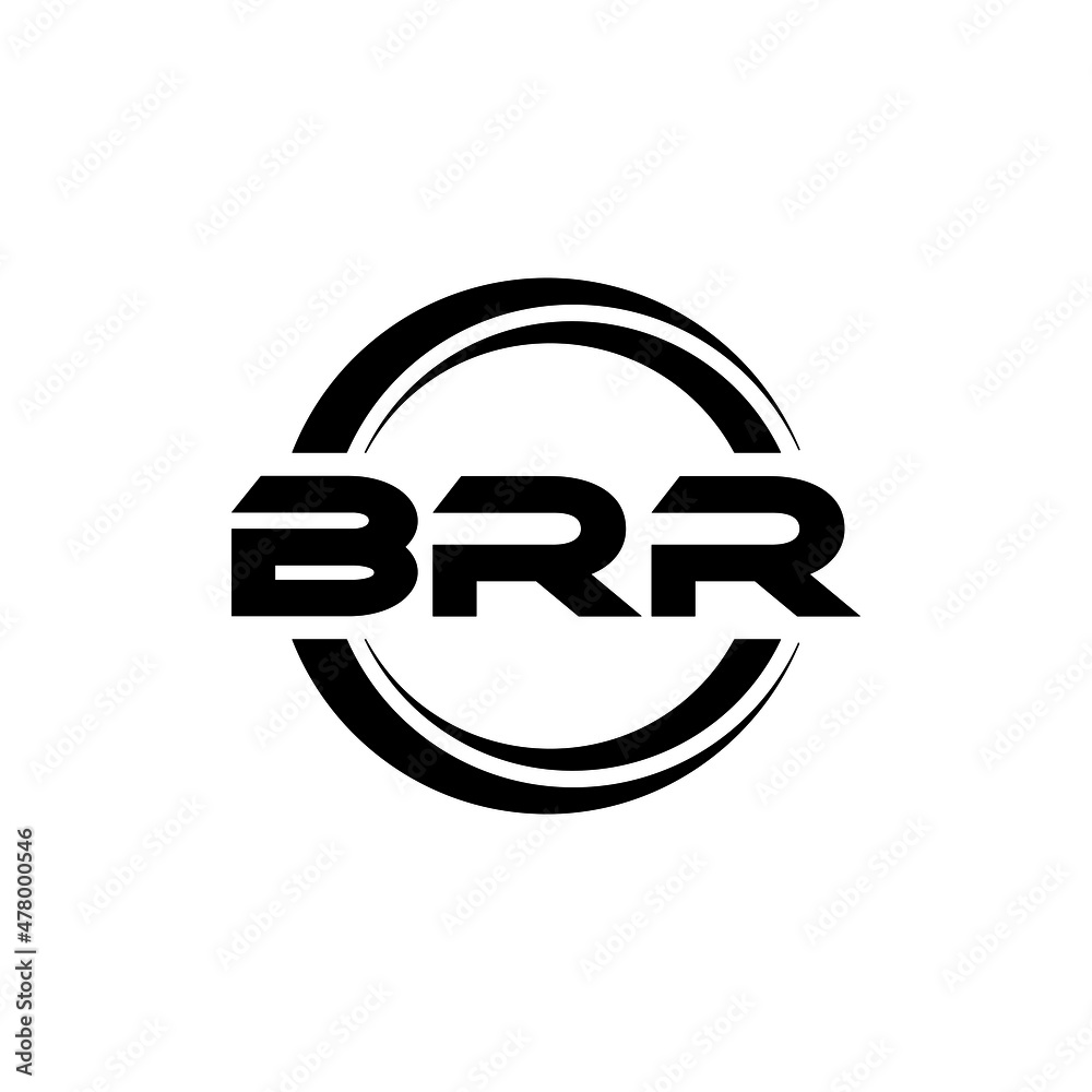 BRR letter logo design with white background in illustrator, vector ...