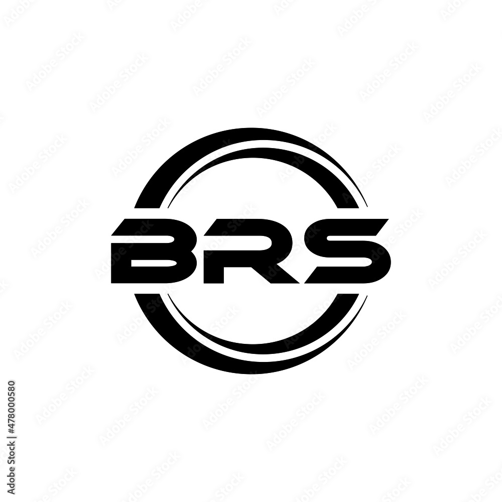 BRS letter logo design with white background in illustrator, vector ...