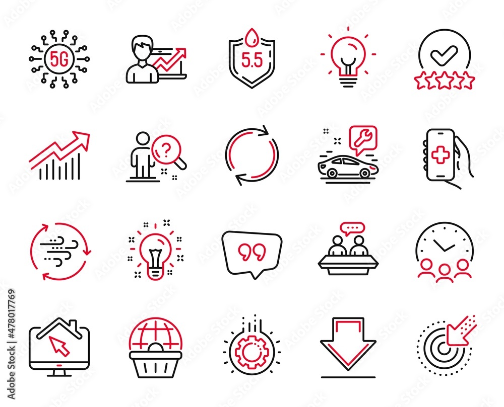 Vector Set of Technology icons related to Work home, Quote bubble and ...