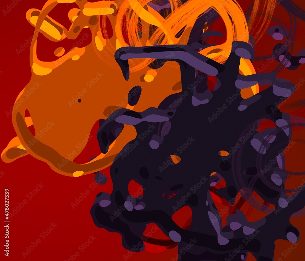 Cartoon water liquid particles droplets. Abatract painting. 2d ...