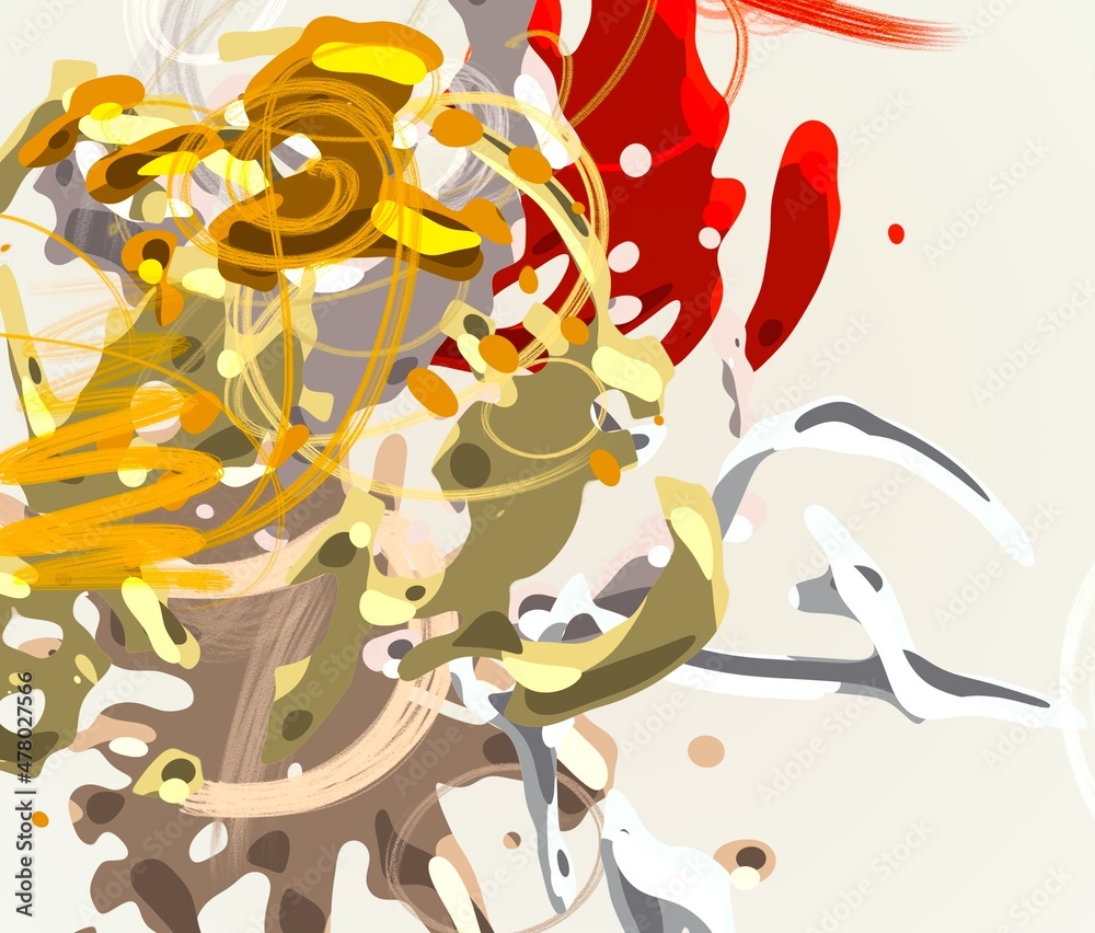 Cartoon water liquid particles droplets. Abatract painting. 2d ...