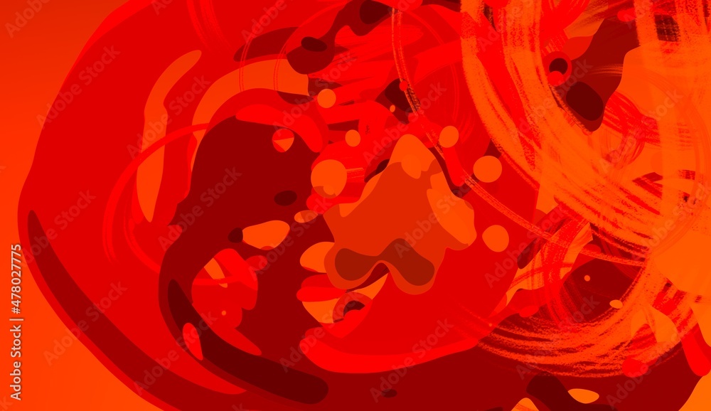 Cartoon water liquid particles droplets. Abatract painting. 2d ...