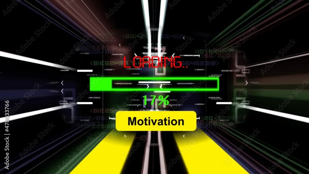 Motivation loading progress bar on the screen Stock Video | Adobe Stock