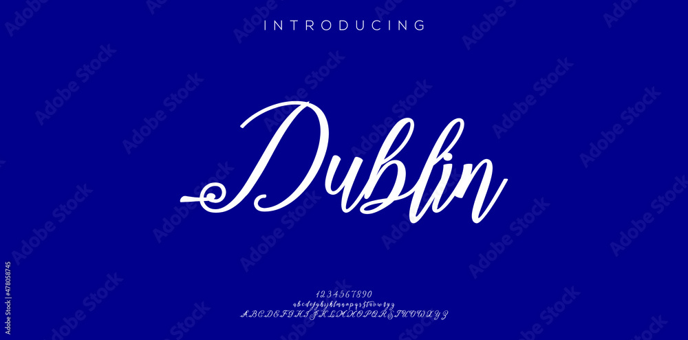 Calligraphy, Script, Luxury and Elegant DUBLIN Letter Font design with ...