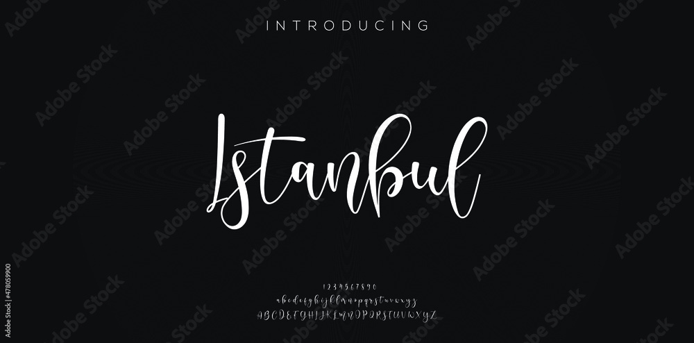 ISTANBUL, a luxury and modern alphabets set. calligraphy letter logo ...