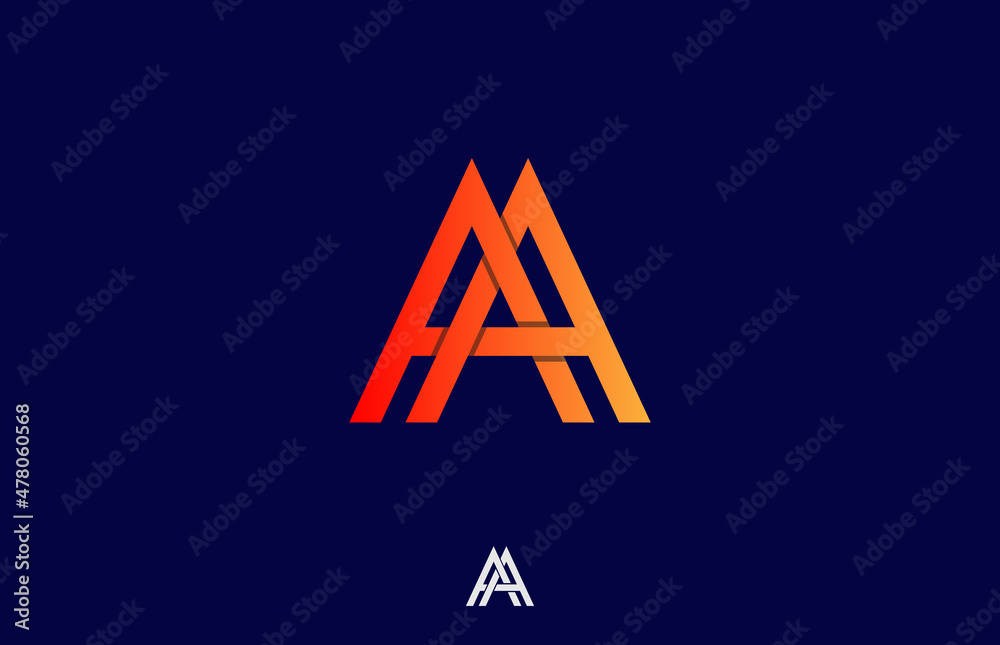 Poster combination of alphabet letter a and a, aa logo design – Wall ...