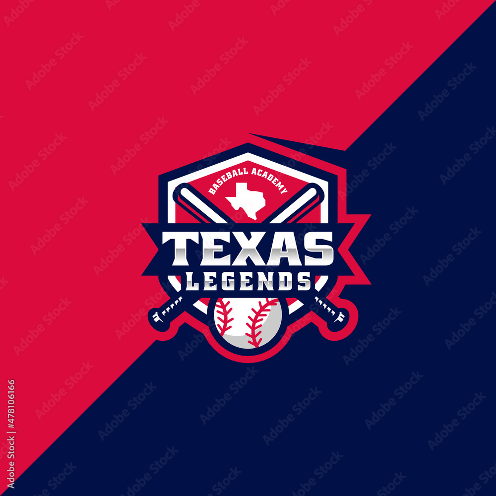Texas Baseball Esport And Sport Logo Stock Vector | Adobe Stock
