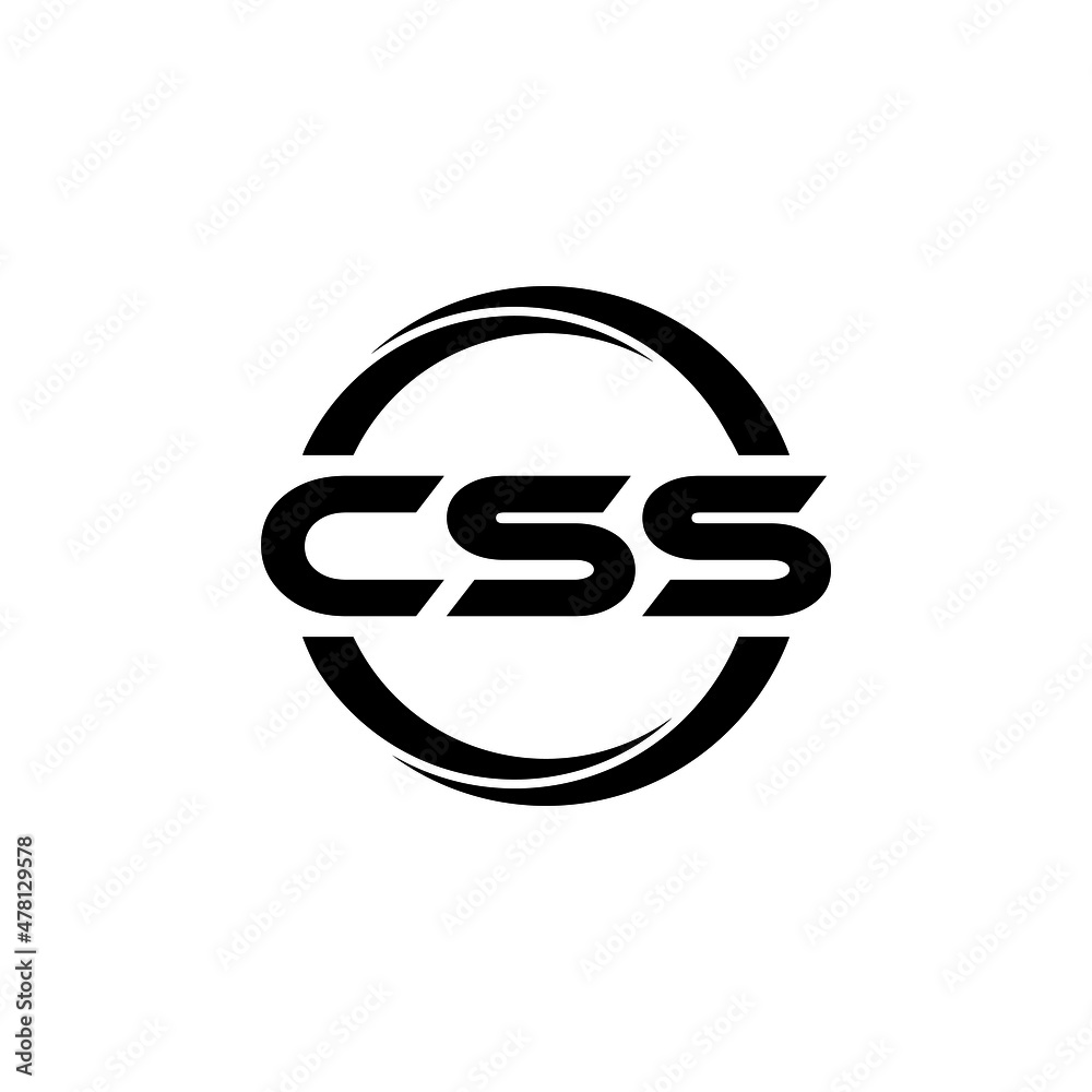 CSS letter logo design with white background in illustrator, vector ...