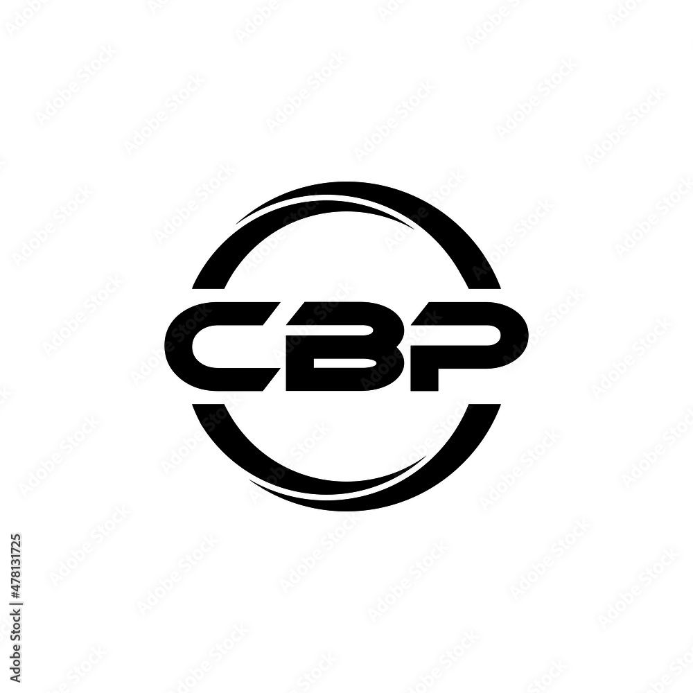 CBP letter logo design with white background in illustrator, vector ...