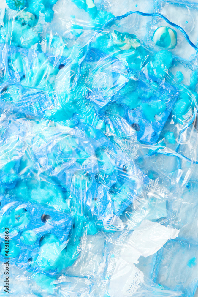 Blue candy mess Stock Photo | Adobe Stock
