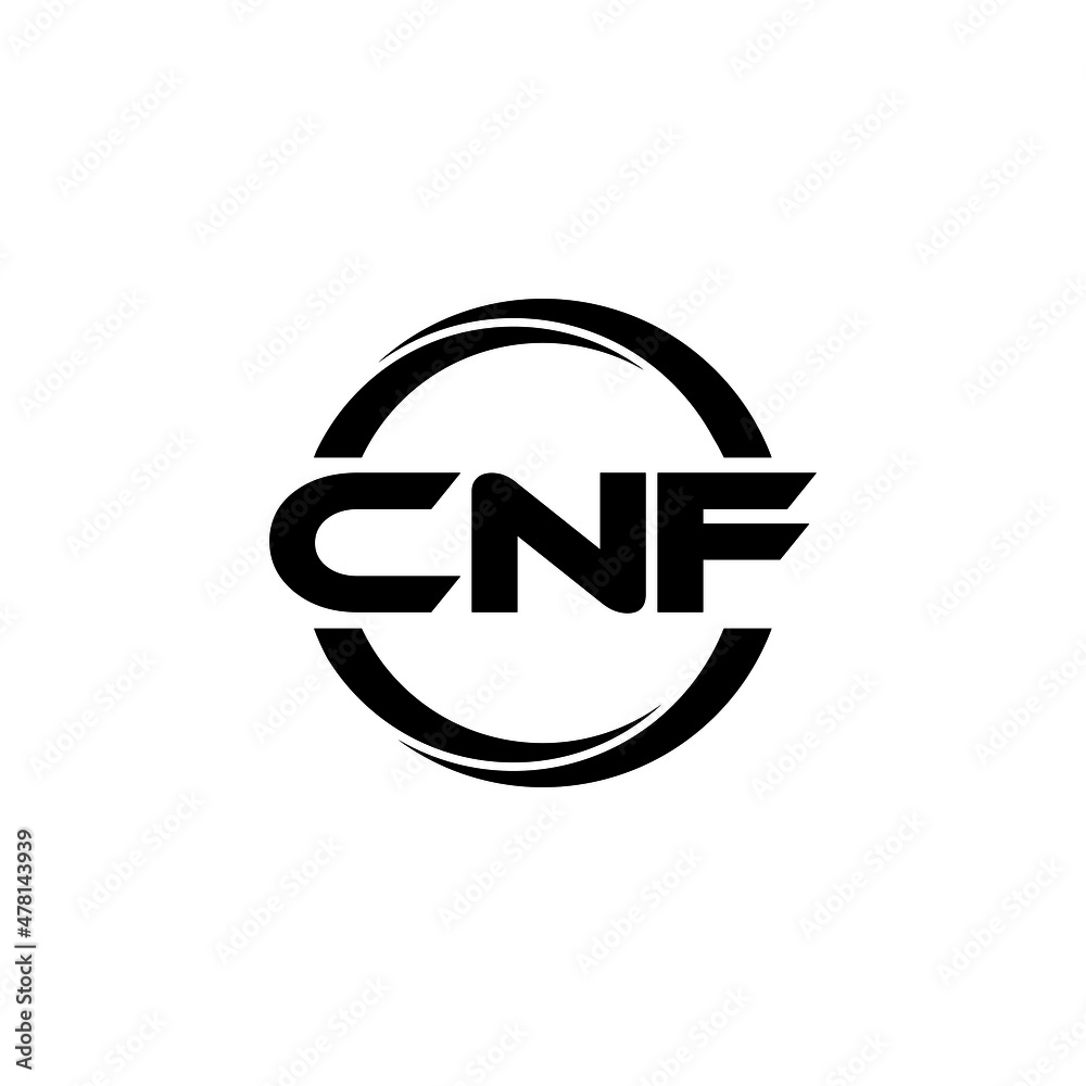CNF letter logo design with white background in illustrator, vector ...