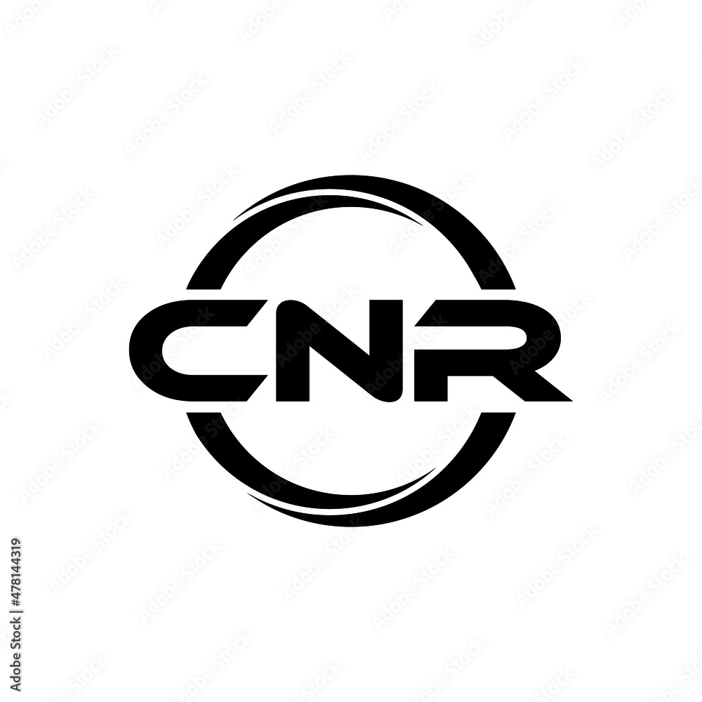 Vecteur Stock CNR letter logo design with white background in ...