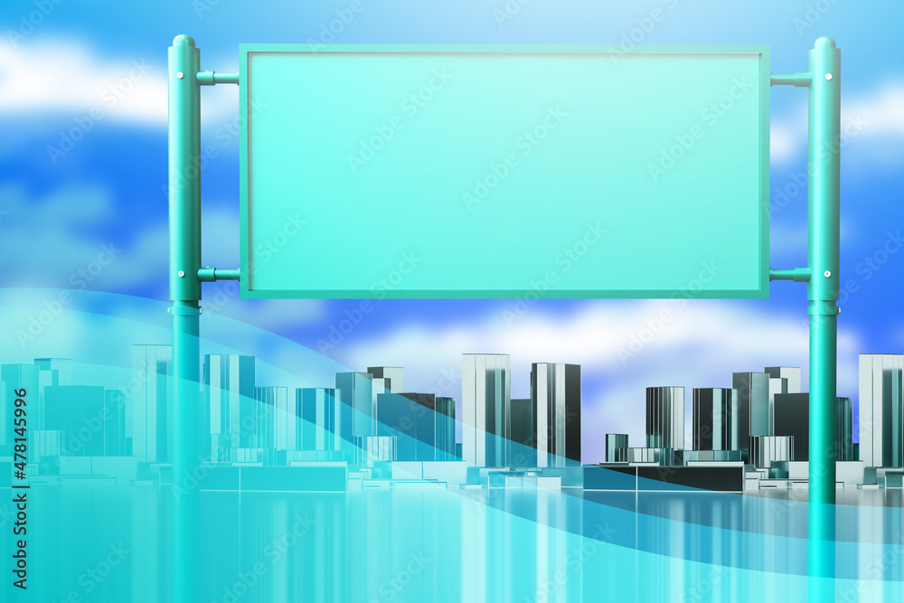 Stockfoto med beskrivningen Advertising sign template. Metal ...