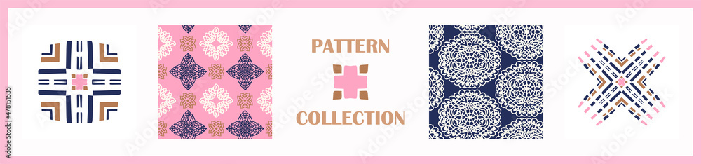 Masculine geometric seamless pattern collection. Simple shape for ...