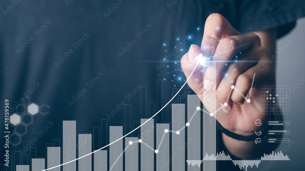 Foto de Data analysis, Progress success, Intelligence, Good financing ...