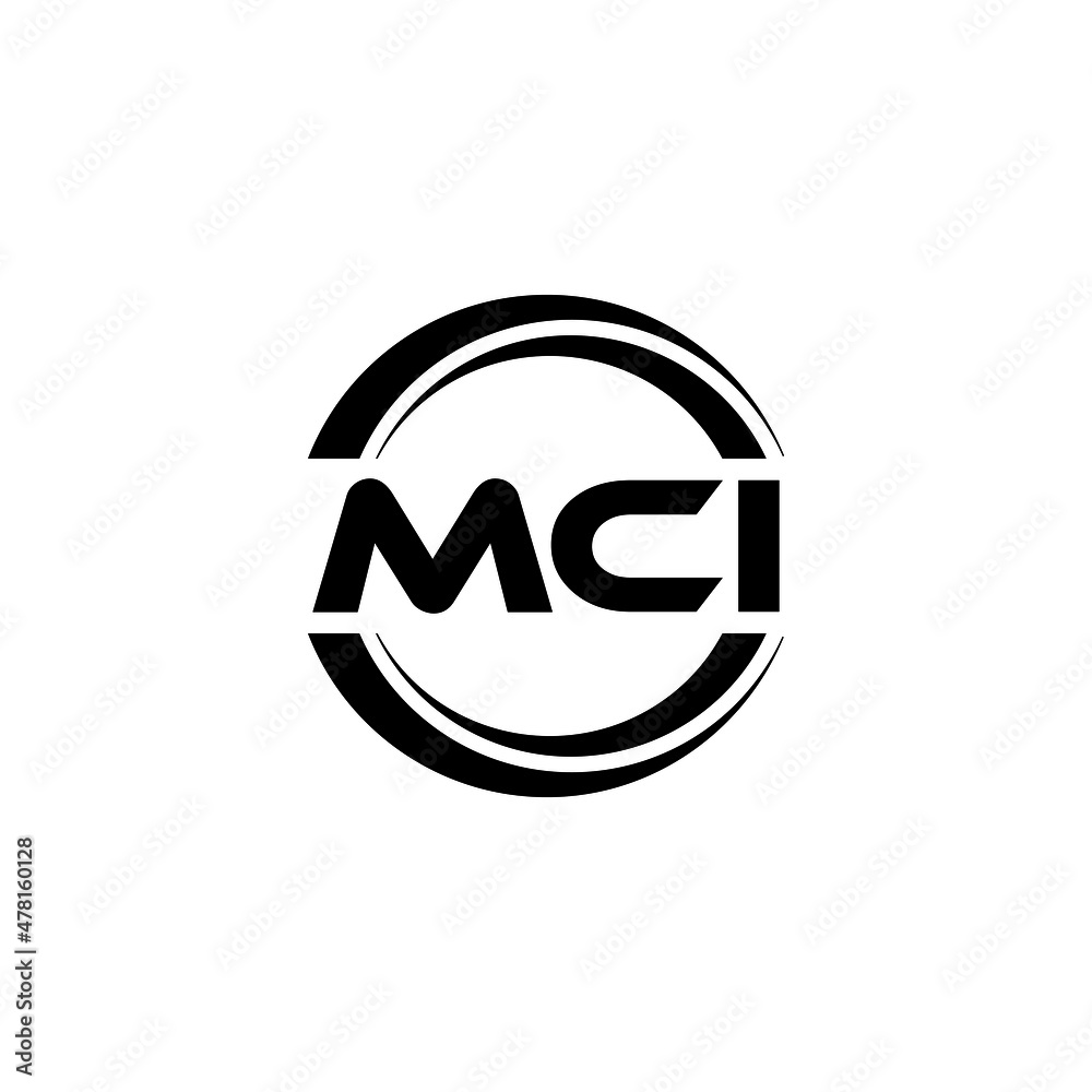 Vecteur Stock MCI letter logo design with white background in ...