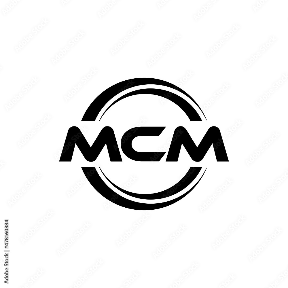 MCM letter logo design with white background in illustrator, vector ...