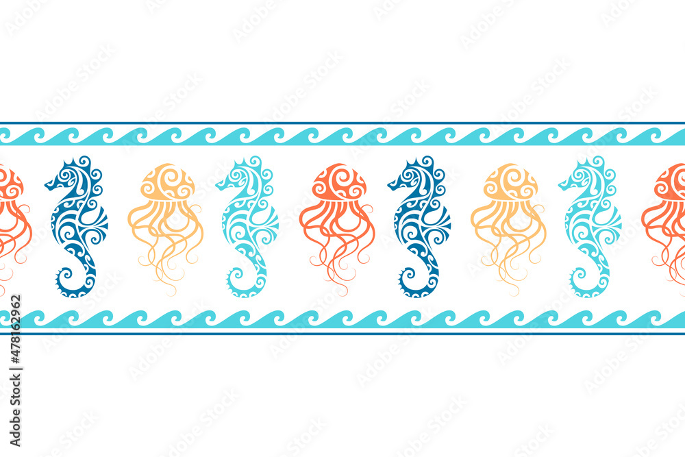 Seahorse Wallpaper Border