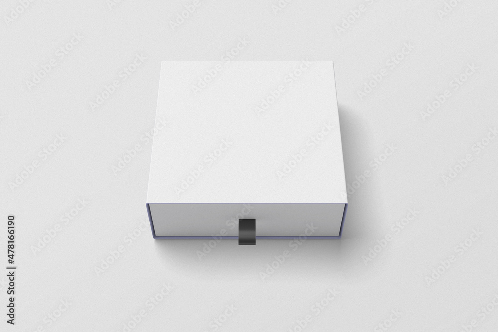 Square sliding drawer box mockup Stock Illustration | Adobe Stock
