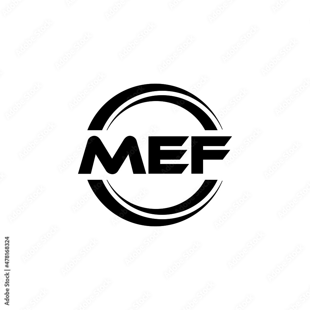 MEF letter logo design with white background in illustrator, vector ...