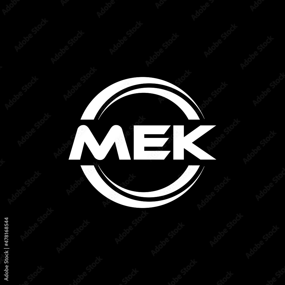 MEK letter logo design with black background in illustrator, vector ...