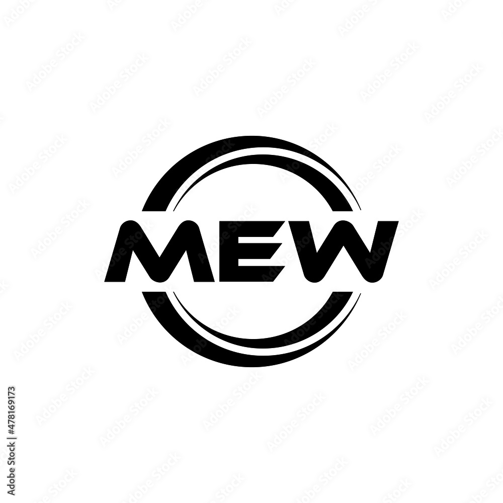 MEW letter logo design with white background in illustrator, vector ...