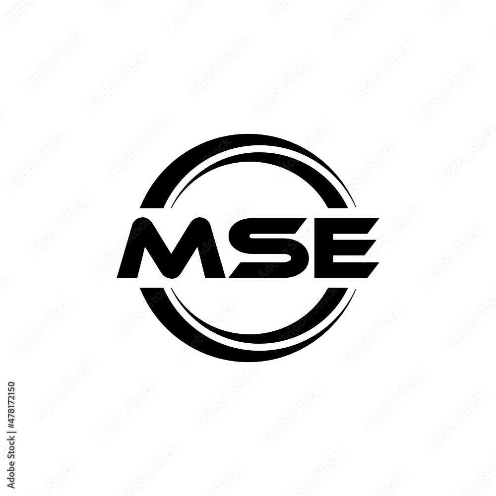 MSE letter logo design with white background in illustrator, vector ...