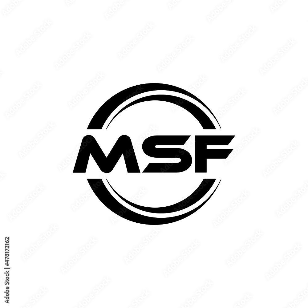 MSF letter logo design with white background in illustrator, vector ...