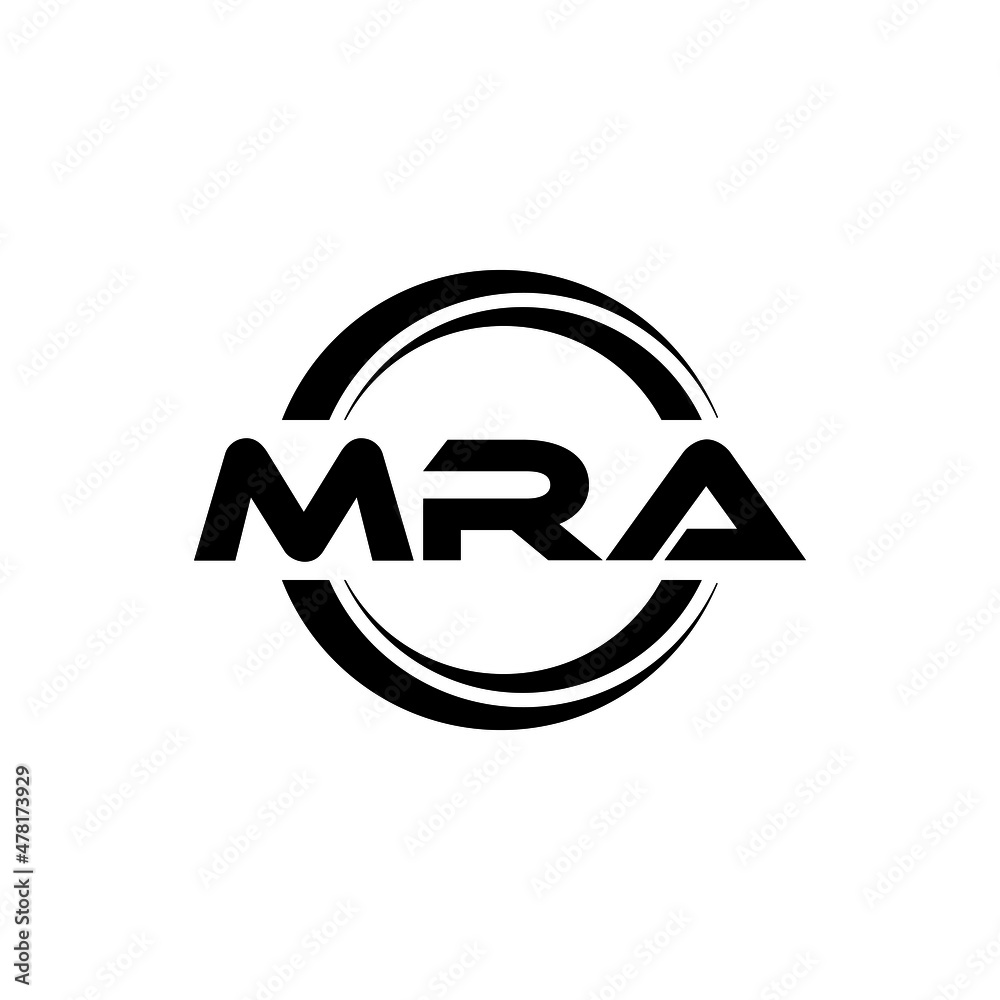 MRA letter logo design with white background in illustrator, vector ...