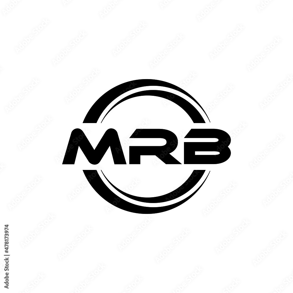MRB letter logo design with white background in illustrator, vector ...