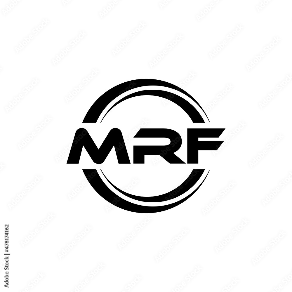 MRF letter logo design with white background in illustrator, vector ...