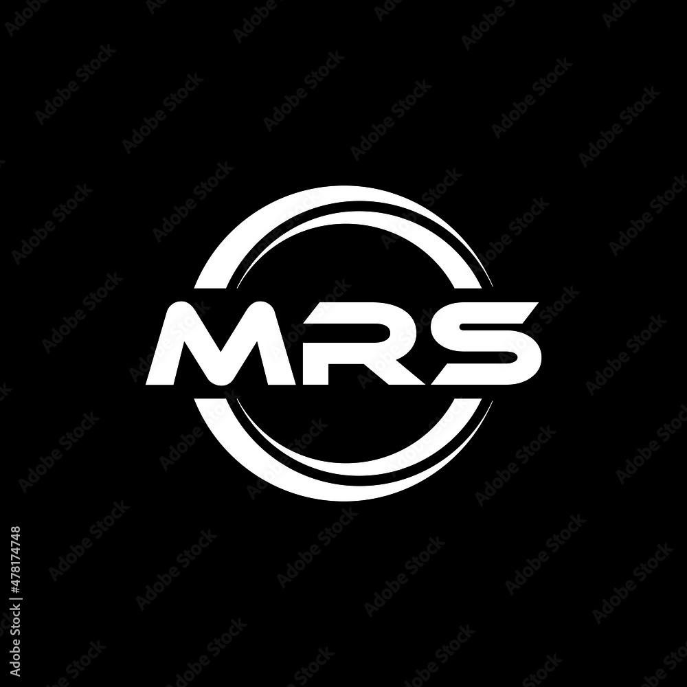 MRS letter logo design with black background in illustrator, vector ...