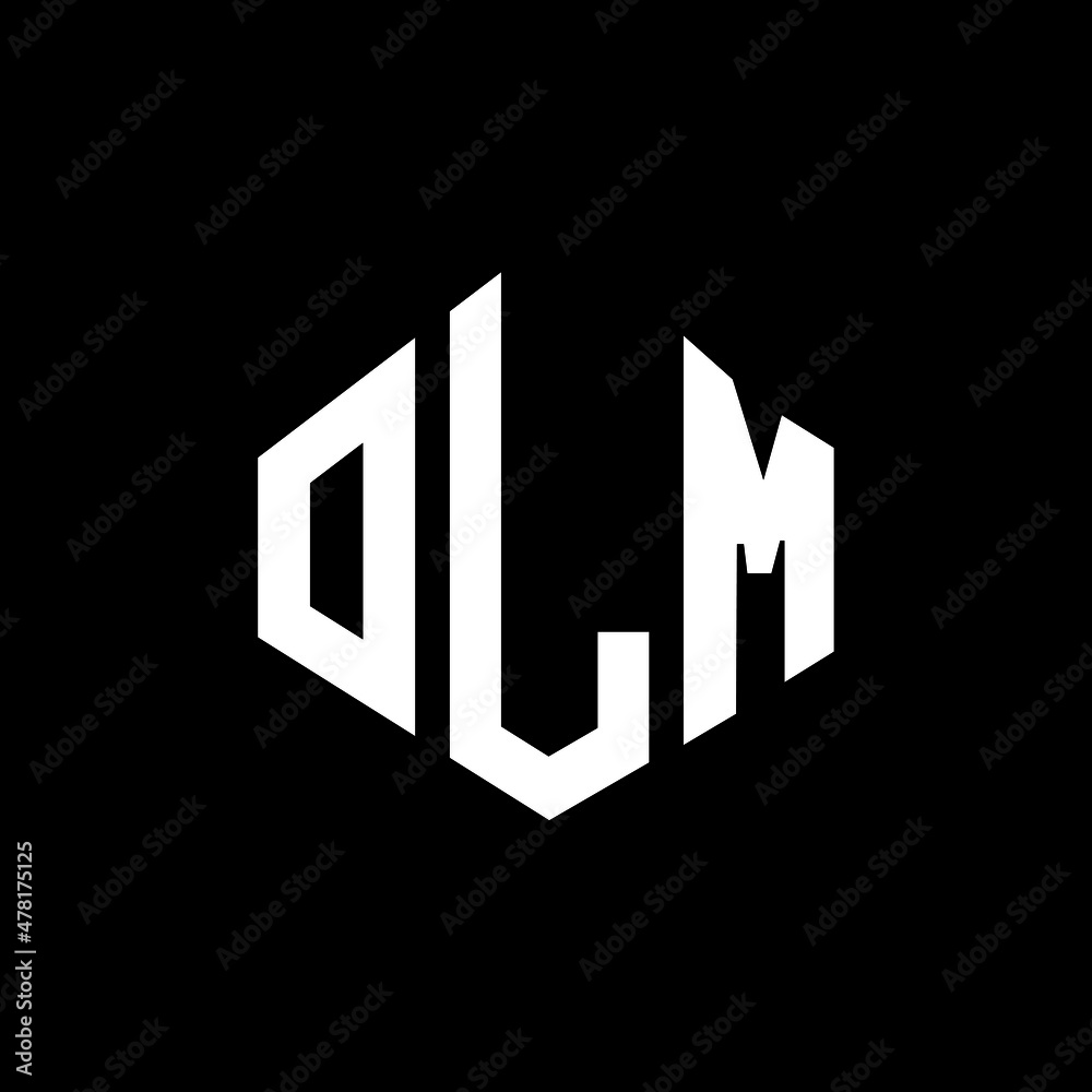 OLM letter logo design with polygon shape. OLM polygon and cube shape ...