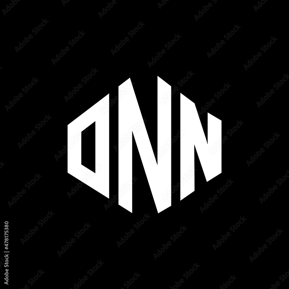 ONN letter logo design with polygon shape. ONN polygon and cube shape ...