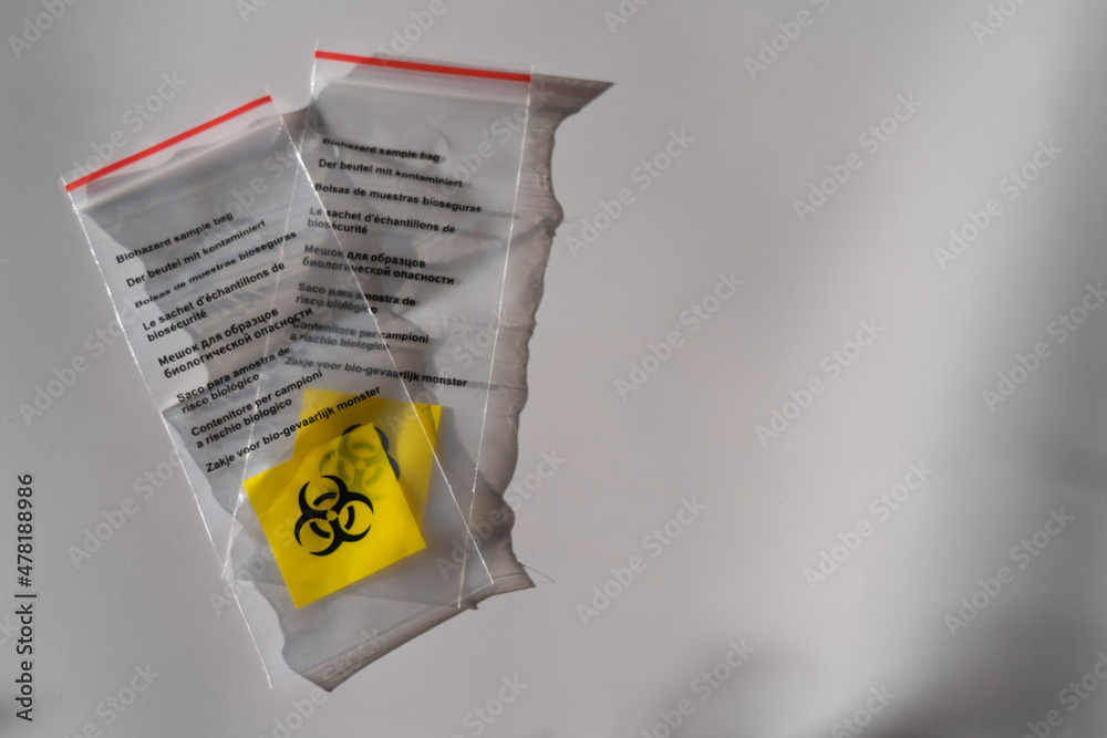 Biohazard clear ziploc bags for medical waste disposal for at home ...