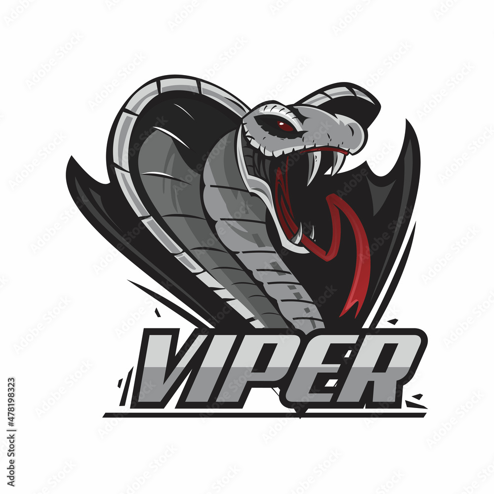 viper snake mascot logo design Stock Vector | Adobe Stock