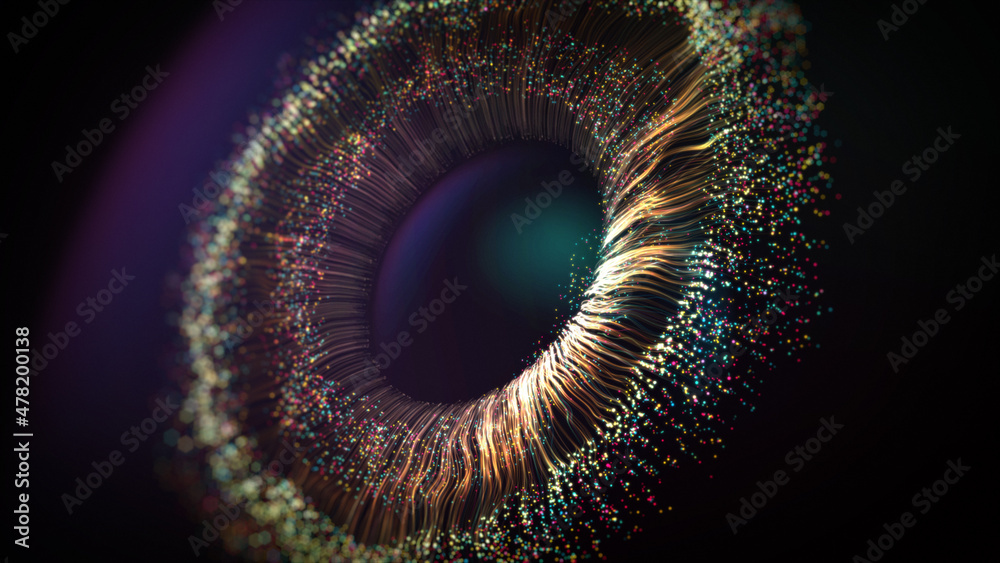 3d lens inside eyes animation. Transparent alpha channel. Eye implants ...