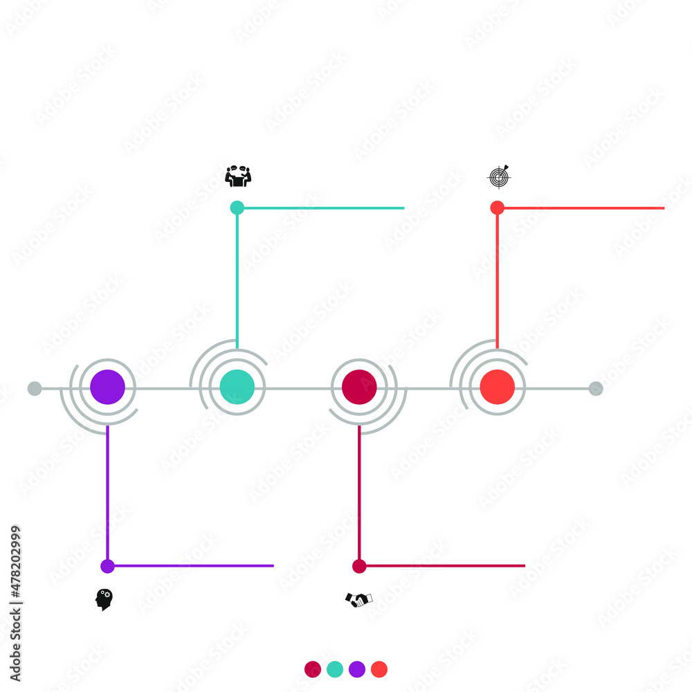 Business data visualization, infographics. Scheme of elements of the ...