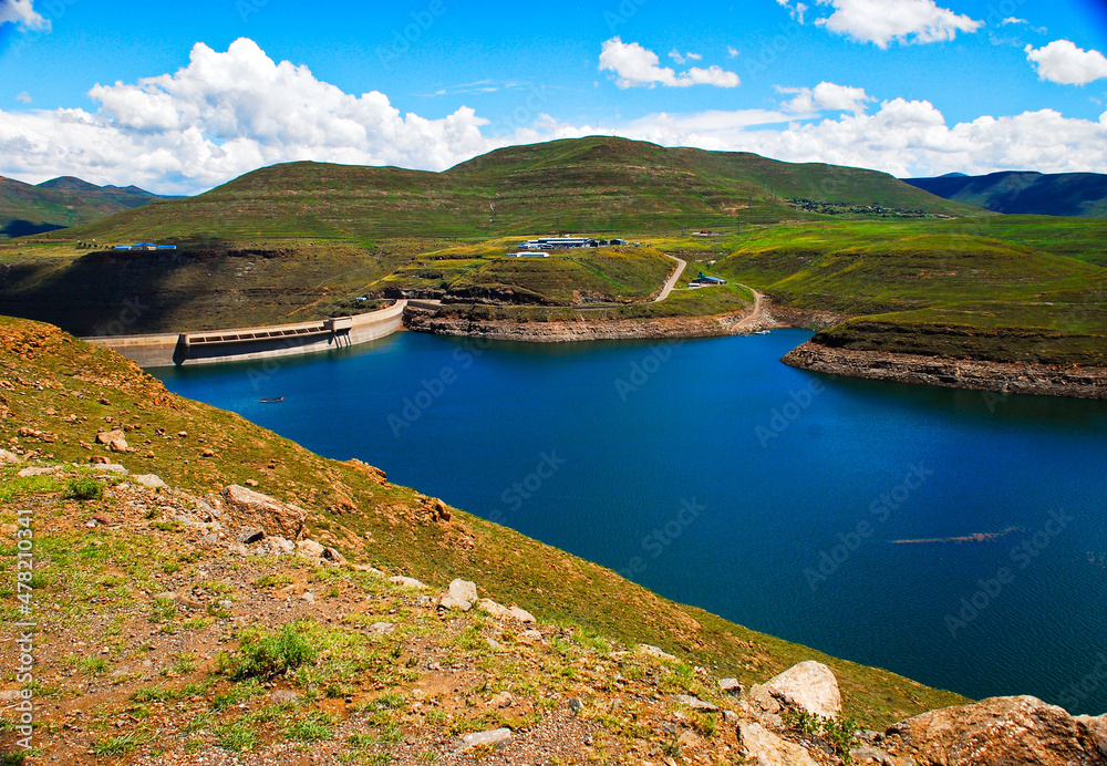 The Katse Dam in Lesotho is the Highlands Water Project of Africa Stock ...