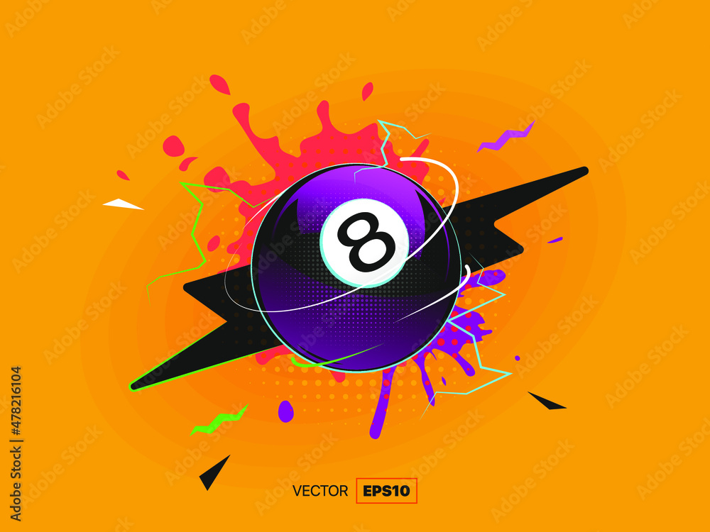 Vector illustration of a billards ball Stock Vector | Adobe Stock