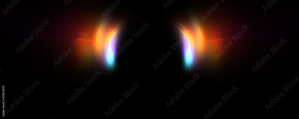 Abstract light rays with circular lines Stock Illustration | Adobe Stock