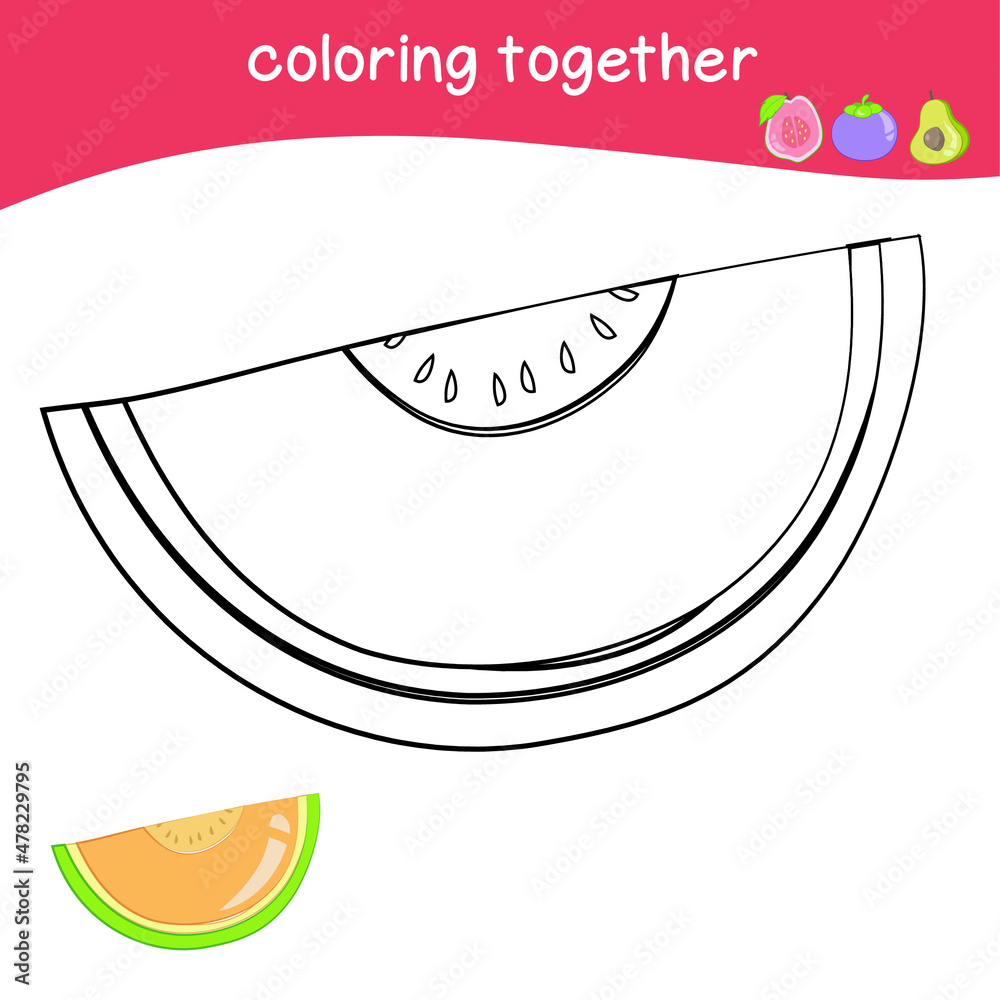 Fruit coloring worksheet page. Coloring cute fruit worksheet page ...