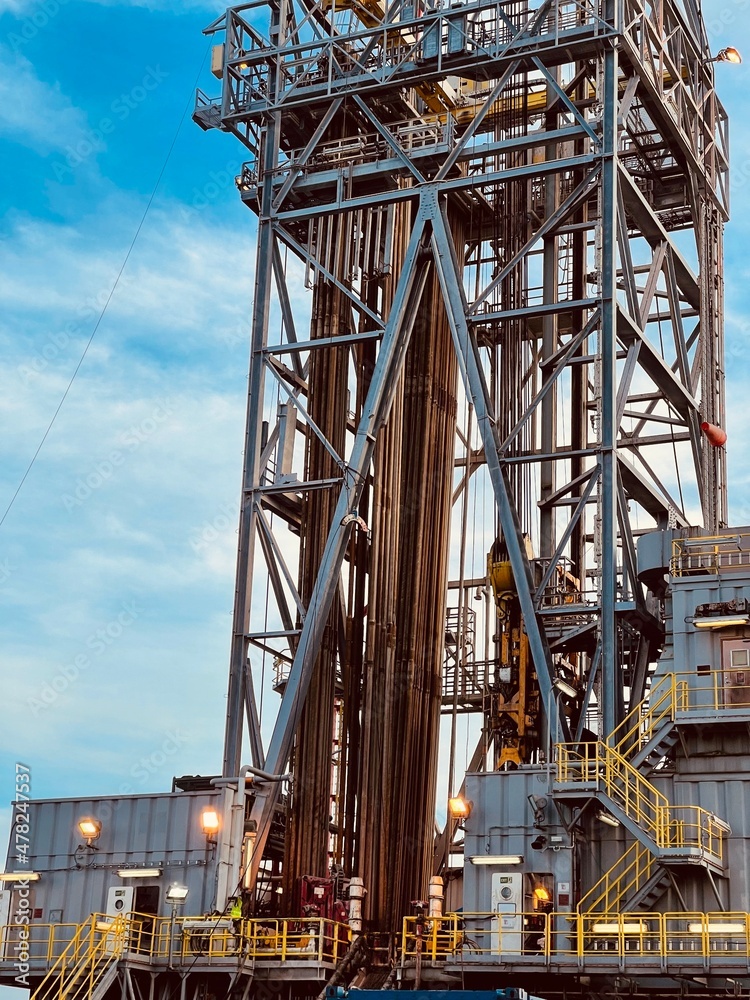 Offshore drilling rig, oil and gas field exploration and production ...