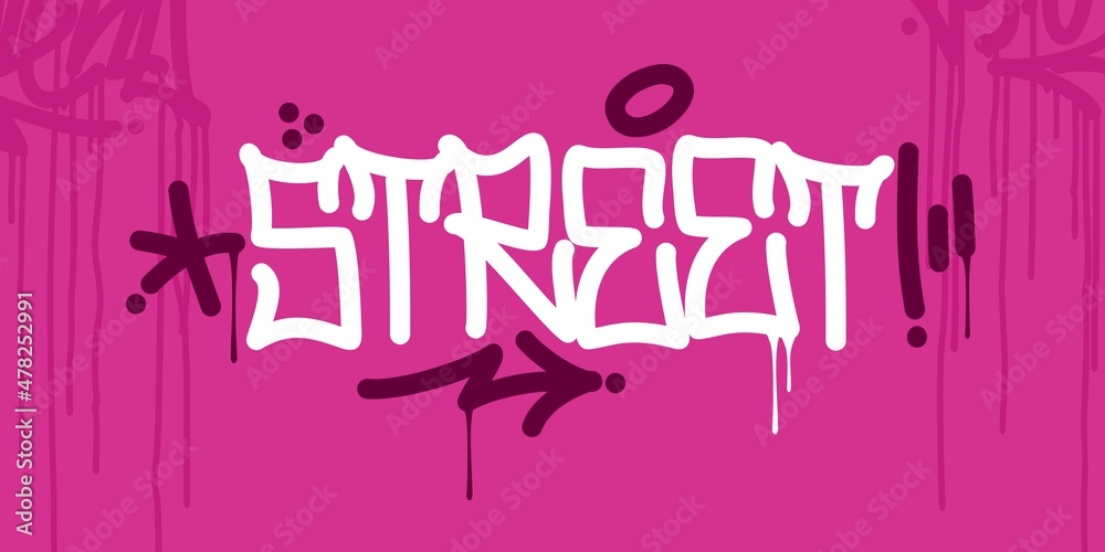 Simple Abstract Hip Hop Hand Written Urban Street Art Graffiti Style ...
