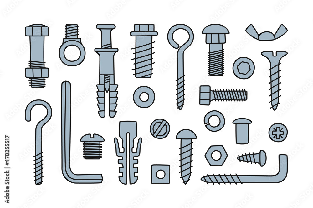 Nuts Bolts Screws Clip Art