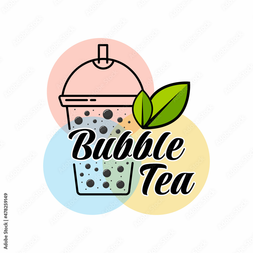 Bubble Tea logo inspiration. Boba Drink Concept Stock Vector | Adobe Stock