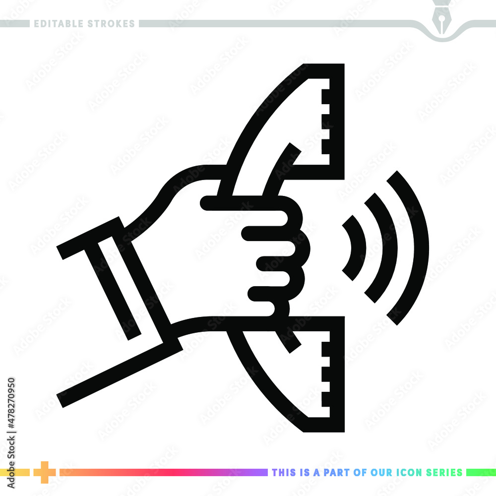 Line icon for follow up phone call illustrations with editable strokes ...
