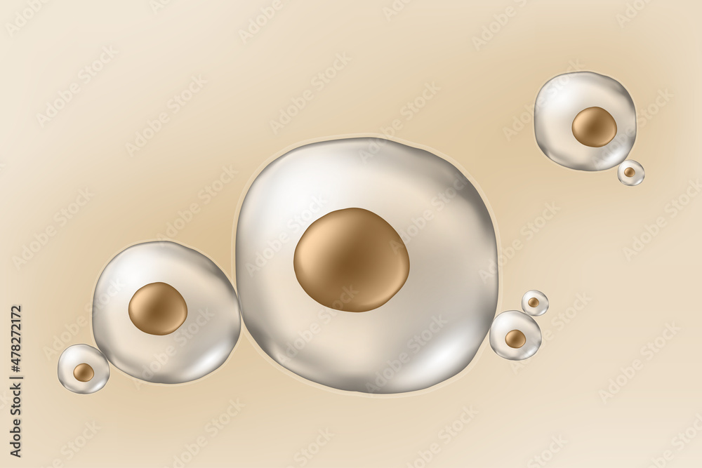 Stem cells under microscope background for website, media and ...