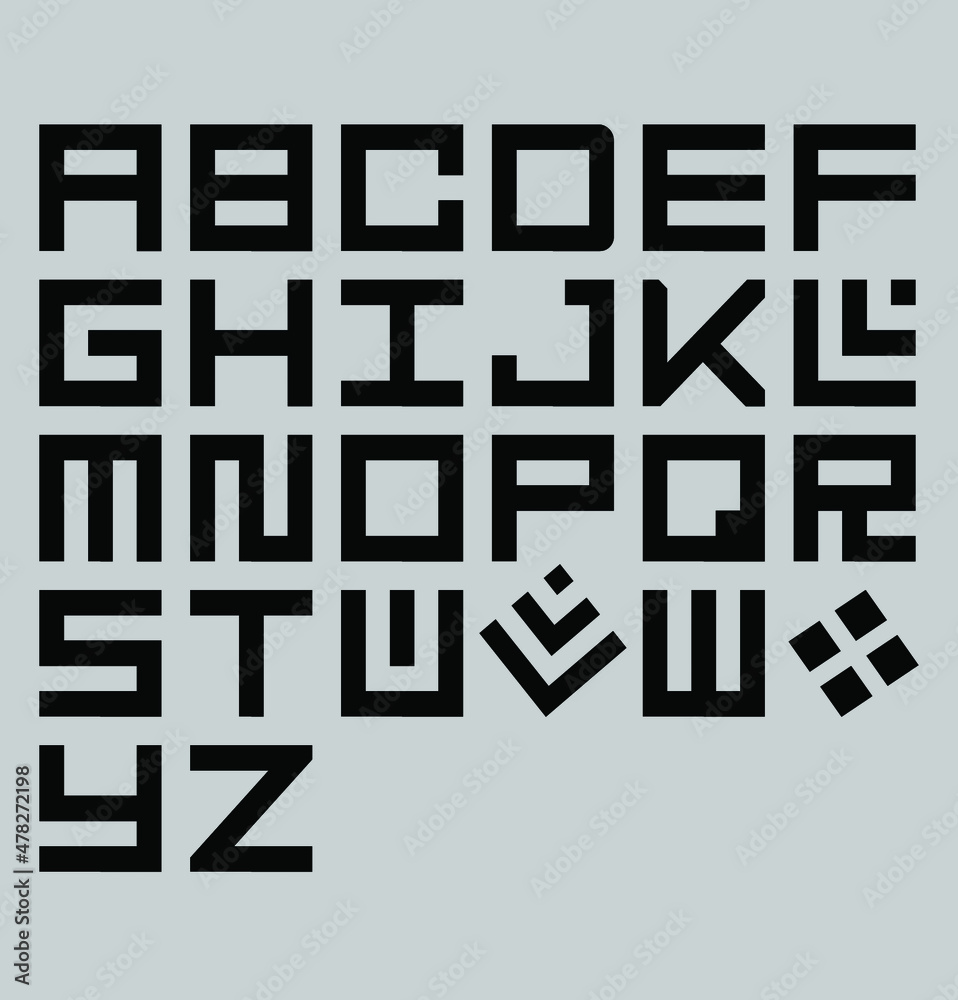 Single Letter Square Lettermark A to Z Logos vector Stock Vector ...