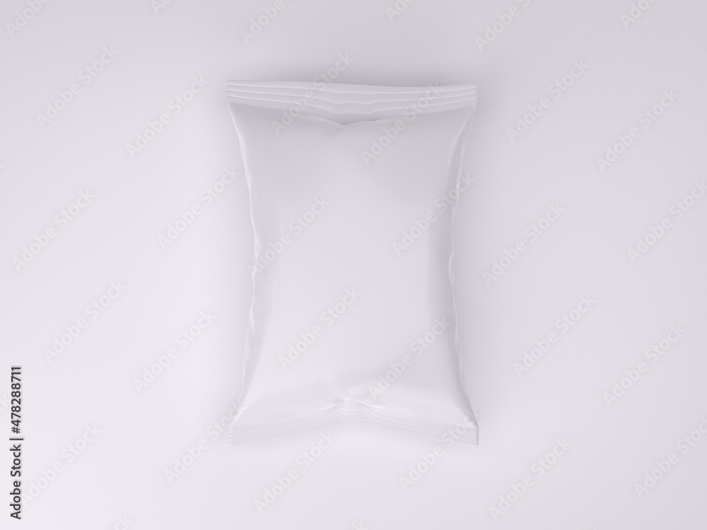 3d render plastic packaging mockup template photo with white background ...